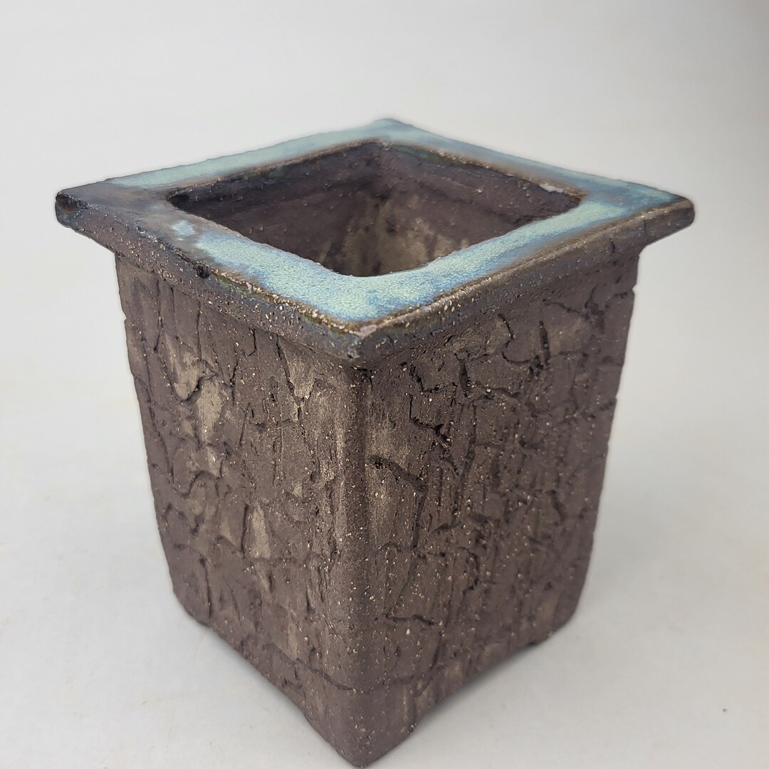 Slab Cascade Style Bonsai Pot ~4.25 Inch Tall Carved - Etsy