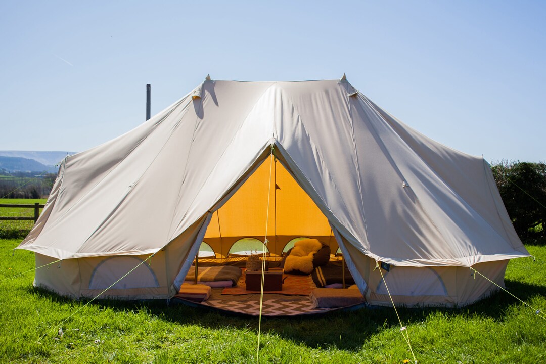 6 X 4m Fire Retardant Emperor Bell Tent With Stove Hole, by Life Under ...