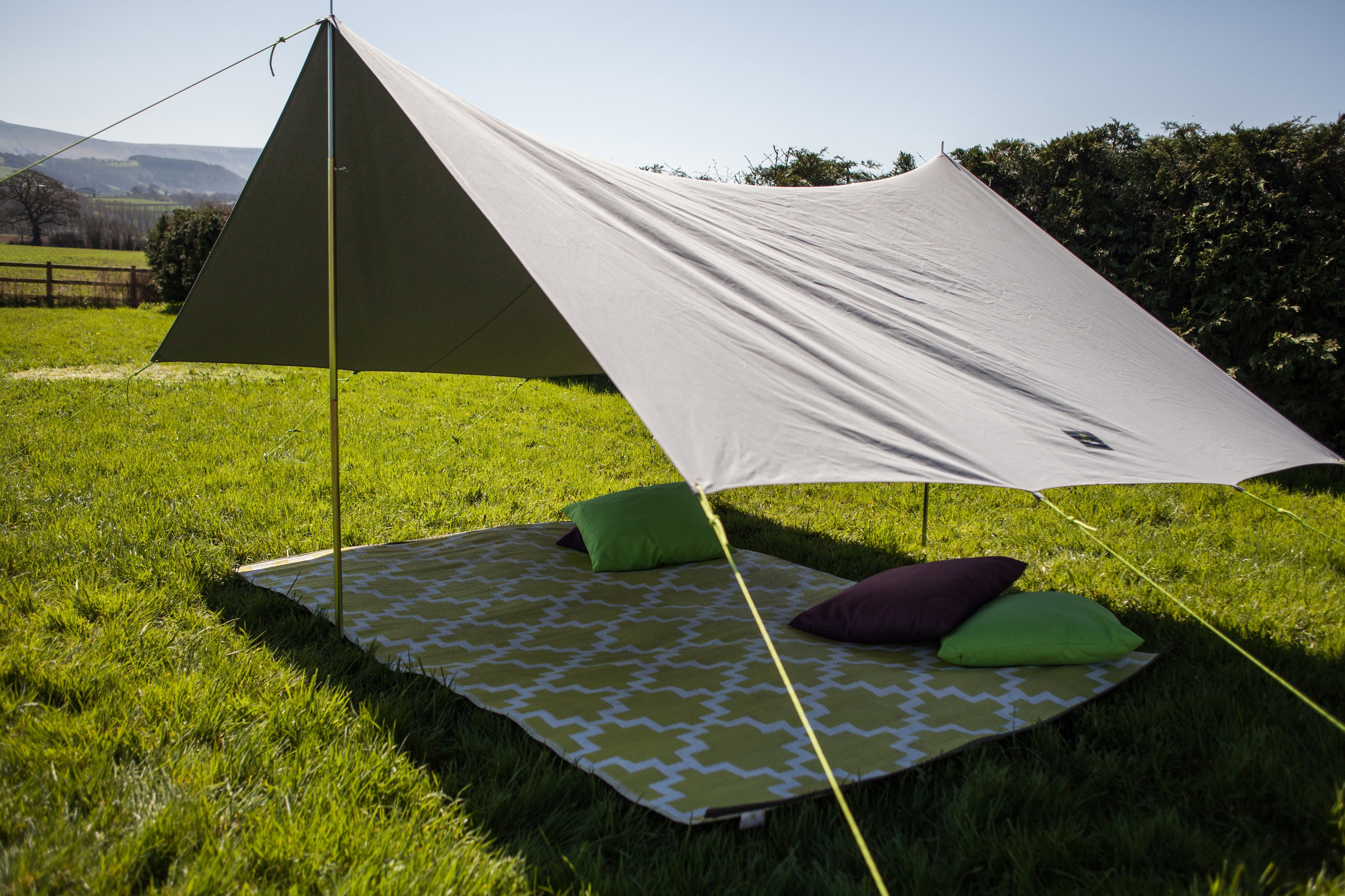 Bell Tent Awning or Freestanding Shelter, 400x260cm 100% Cotton Canvas ...