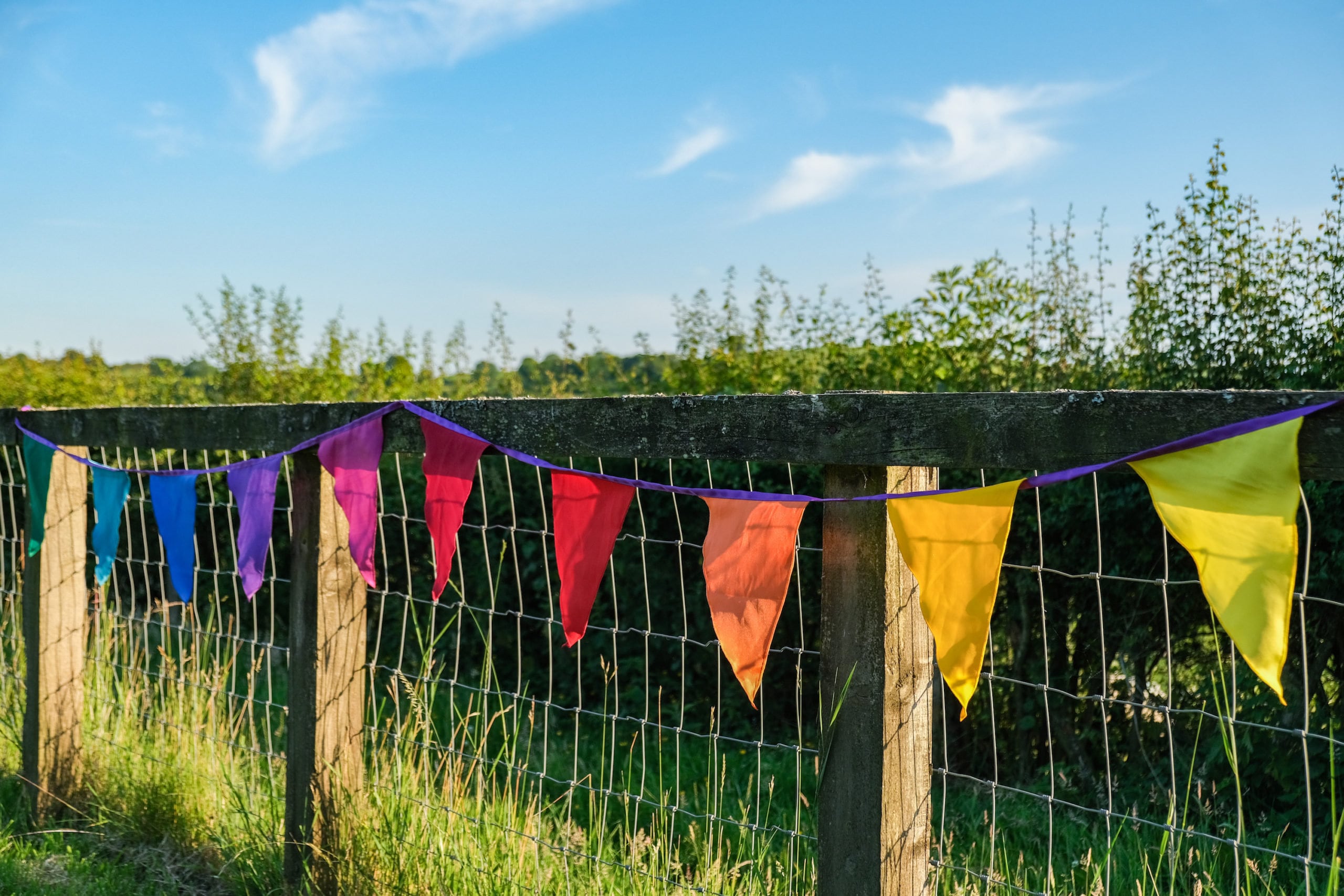 Rainbow Coloured Bunting - Etsy UK