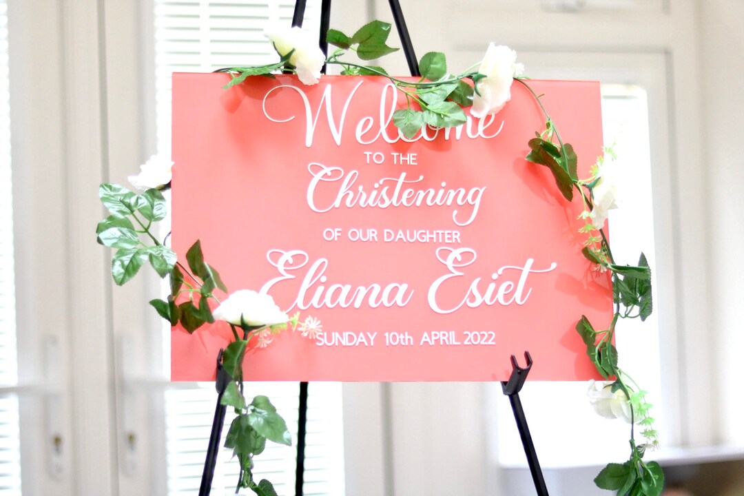Layered A3 Clear Perspex Acrylic Birthday Sign Baby Shower Sign ...