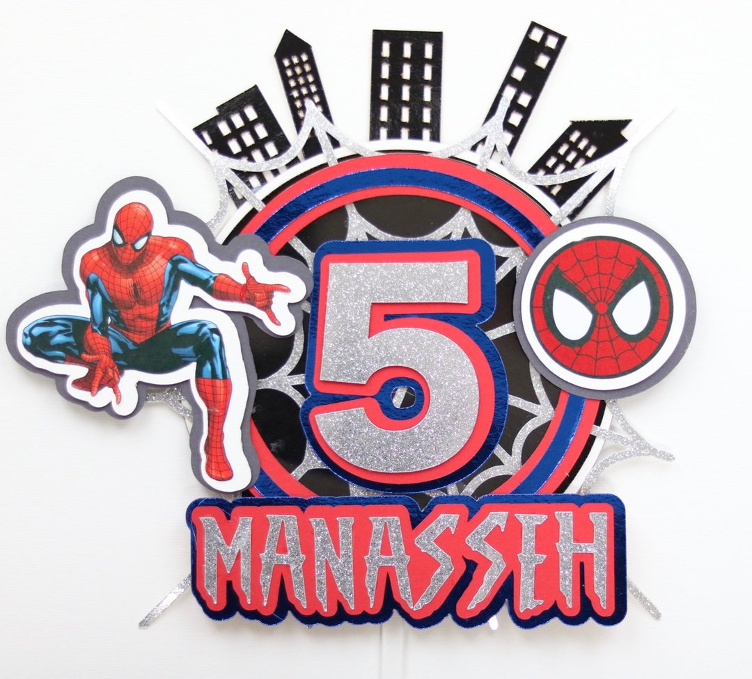 3D Spider Man Cake Topper Spider-man Personalised Handmade Superhero ...
