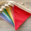 Boho Rainbow Bunting Banner, Fabric Pennants, Bedroom Decor, Triangle ...