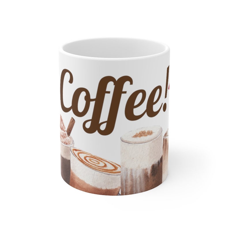 Coffee! Watercolor Coffee Bar Barista Kitchen Ceramic Mug 11oz - Etsy
