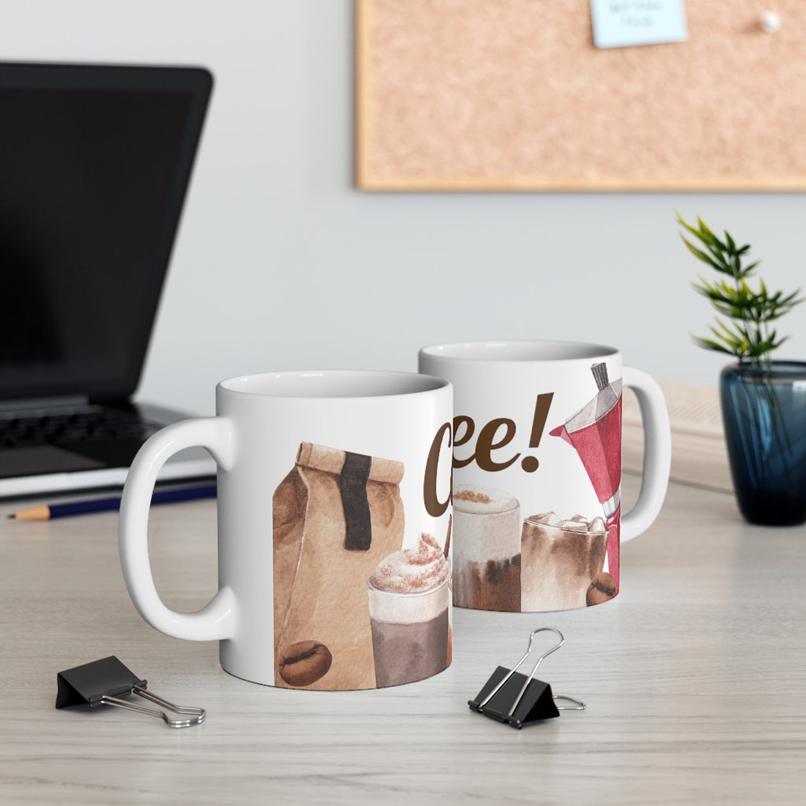 Coffee! Watercolor Coffee Bar Barista Kitchen Ceramic Mug 11oz - Etsy