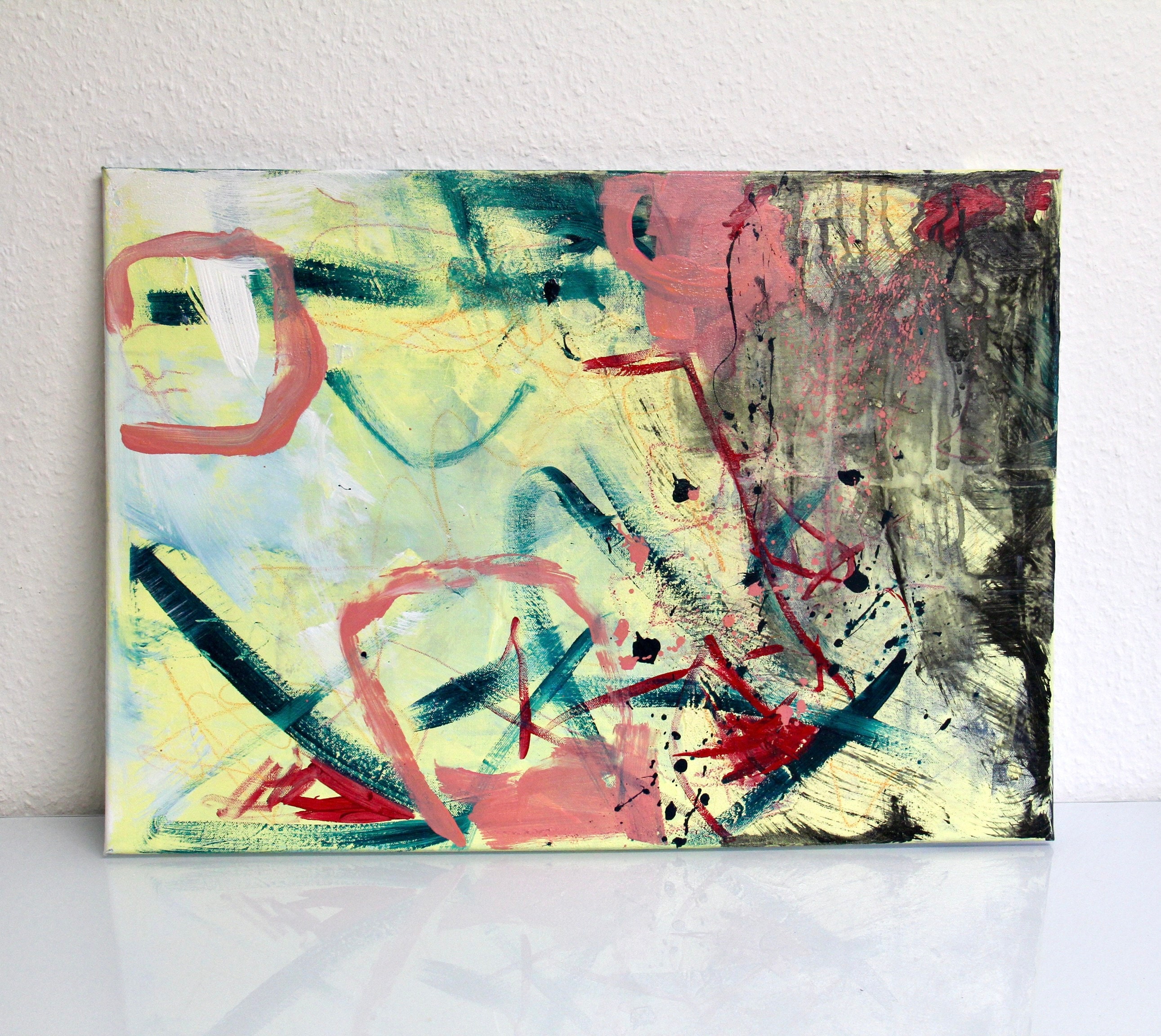 Malerei Struktur, Acrylbild auf Leinwand, 50x70cm