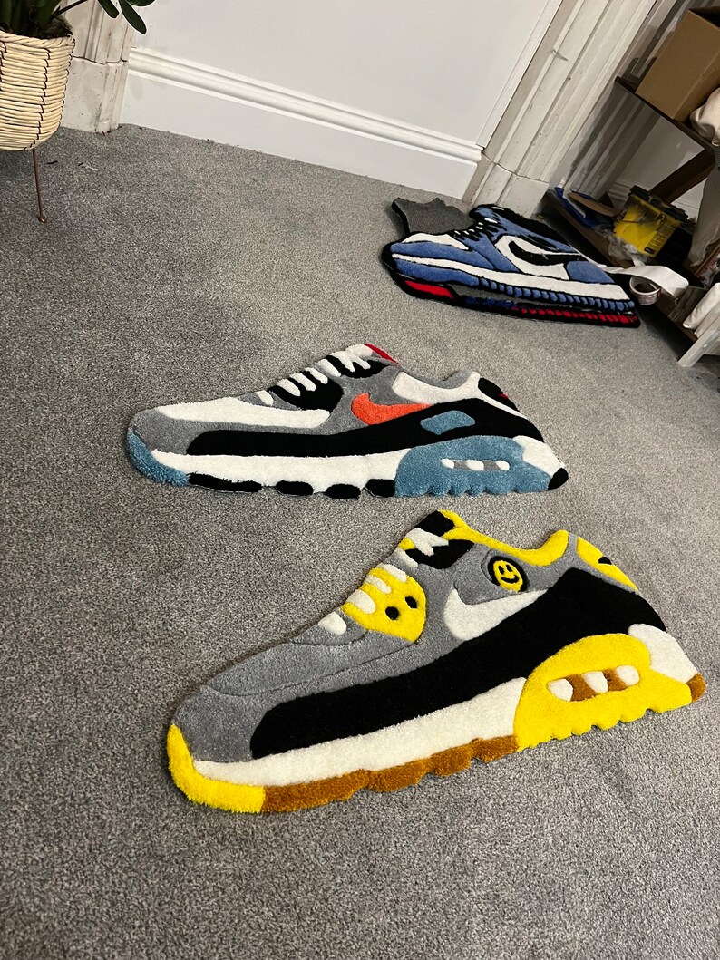 Air Max 90 CUSTOM Sneaker Rug . DM Your Colour-ways - Etsy