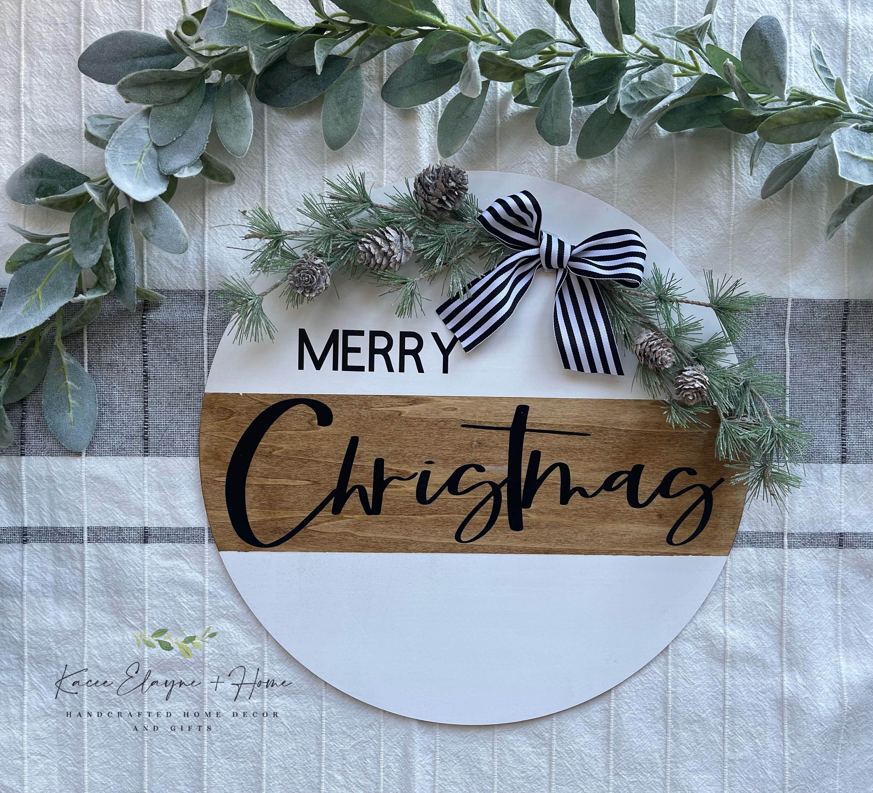 Merry Christmas | Interchangeable Wreath | Insert Only - Etsy