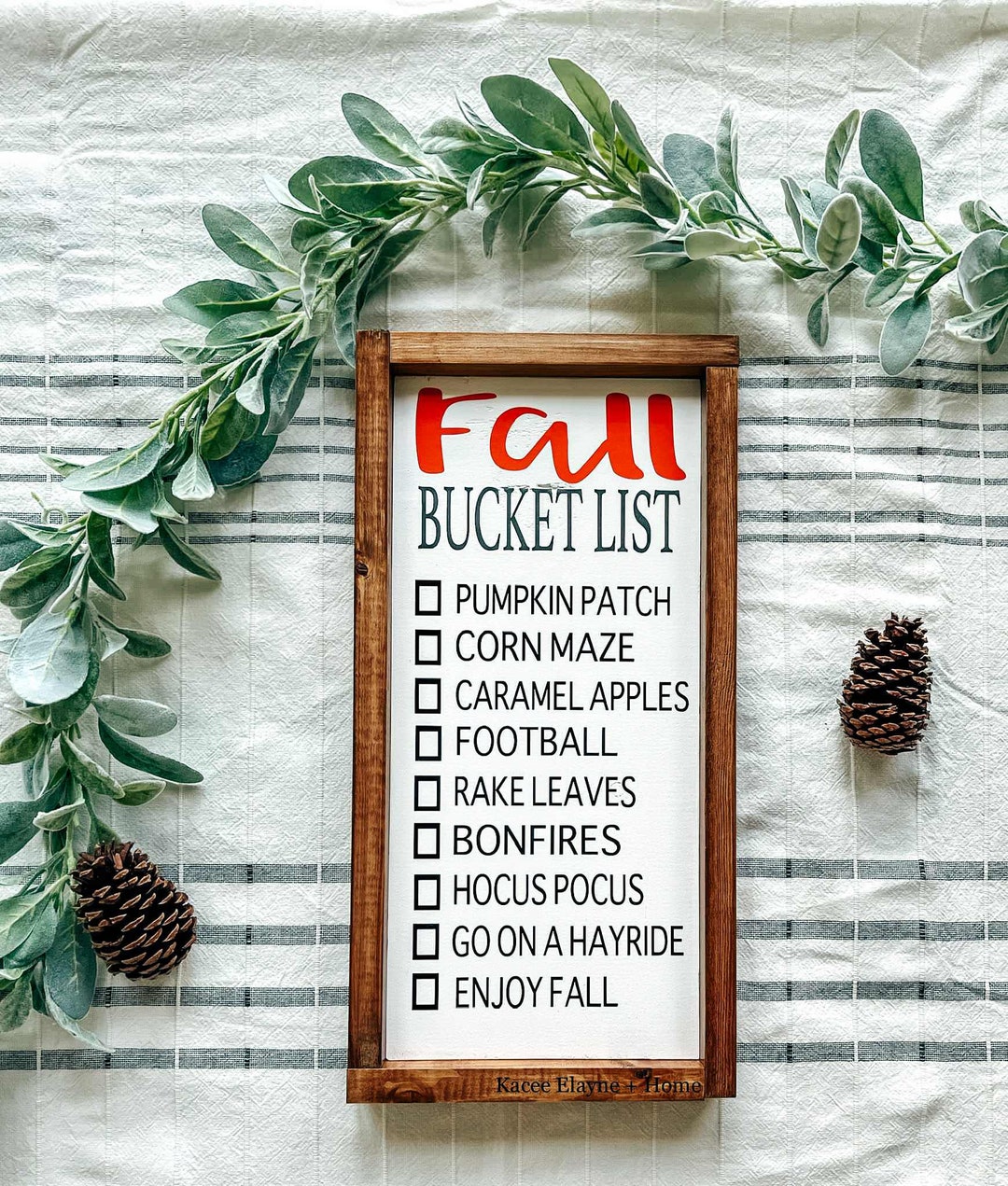 Fall Bucket List | Wall Decor | Home Decor | Fall Favorites - Etsy