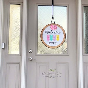 Welcome Peeps | Interchangeable Wreath | Insert Only - Etsy