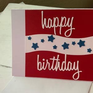 Patriotic Birthday Card - Etsy