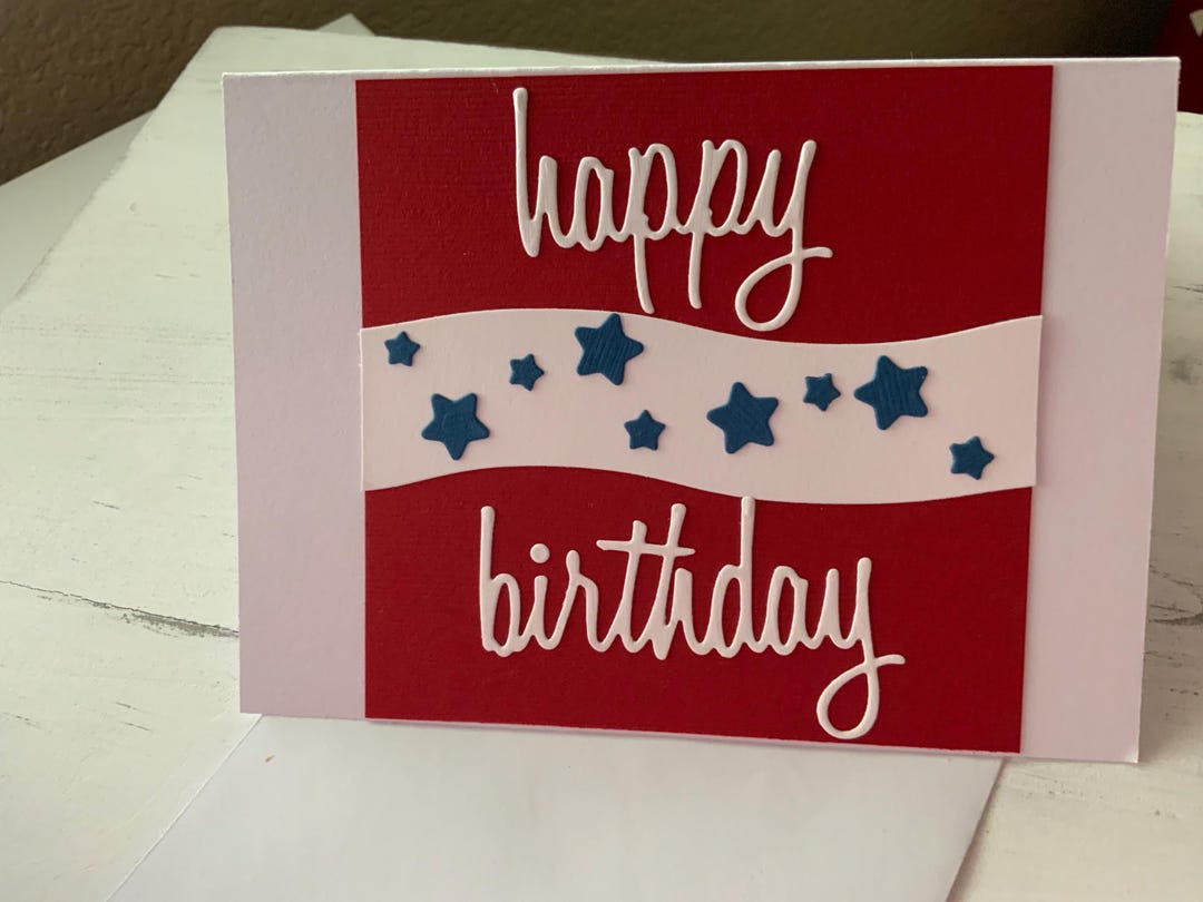Patriotic Birthday Card - Etsy