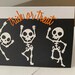 Halloween Card With Skeletons - Etsy