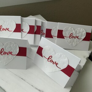 Little Love Cards With Embossed Heart and Envelopes - Etsy