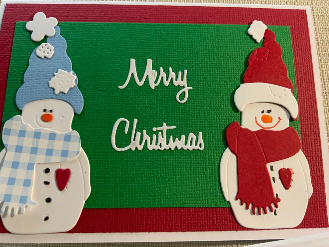 Snowman Christmas Card - Etsy