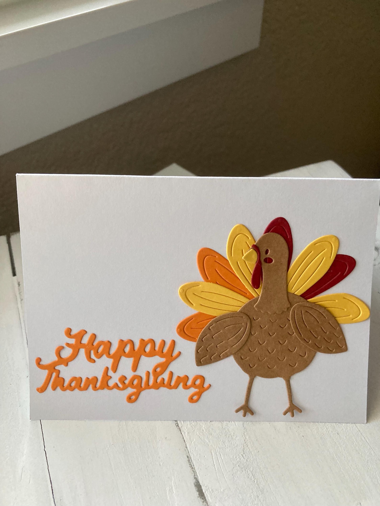 Handmade Thanksgiving Card: Die Cut Turkey Design - Etsy