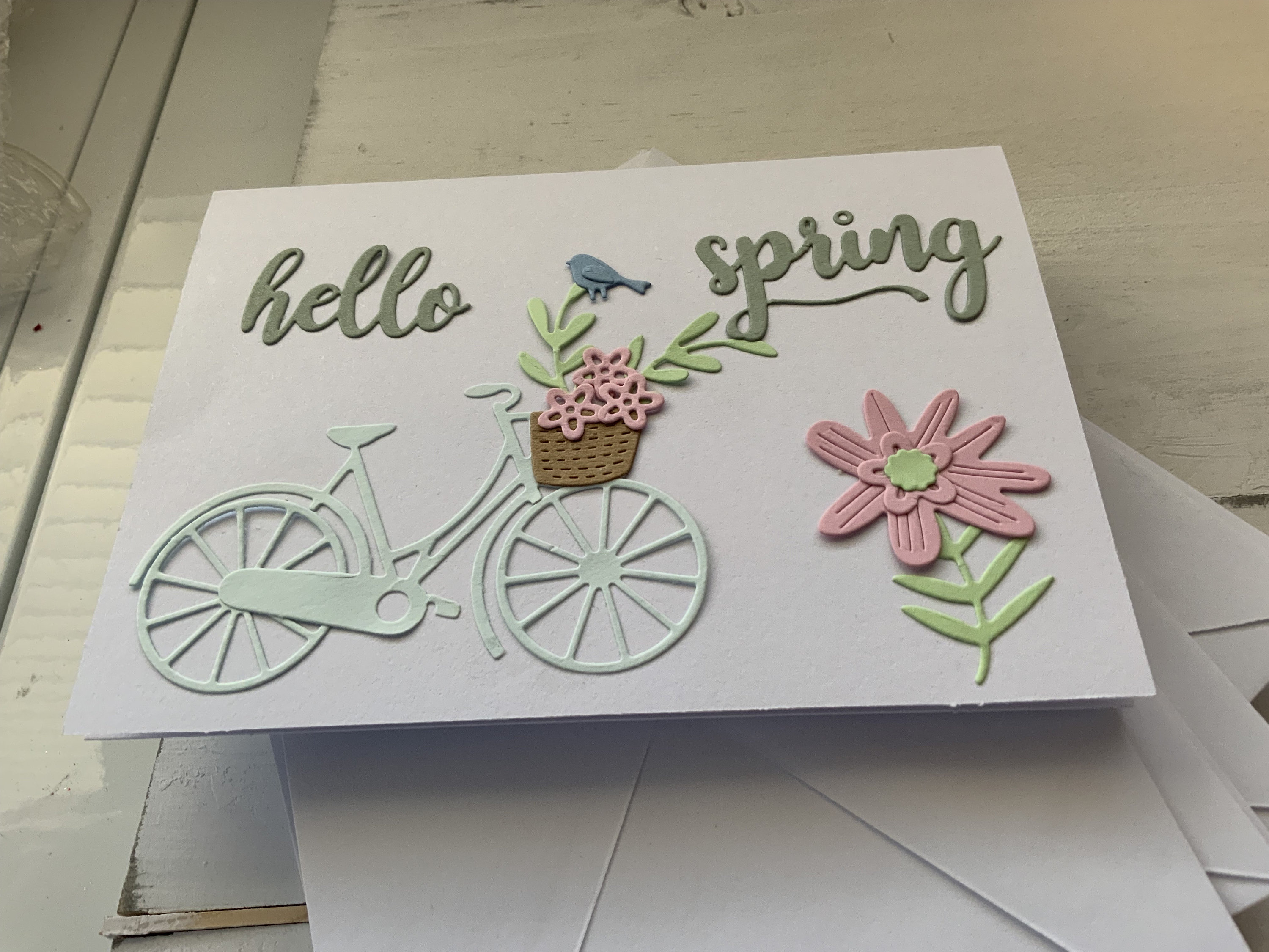 Handmade Hello Spring Card - Etsy