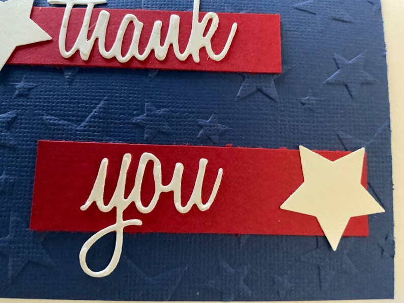 Patriotic Thank You Card - Etsy