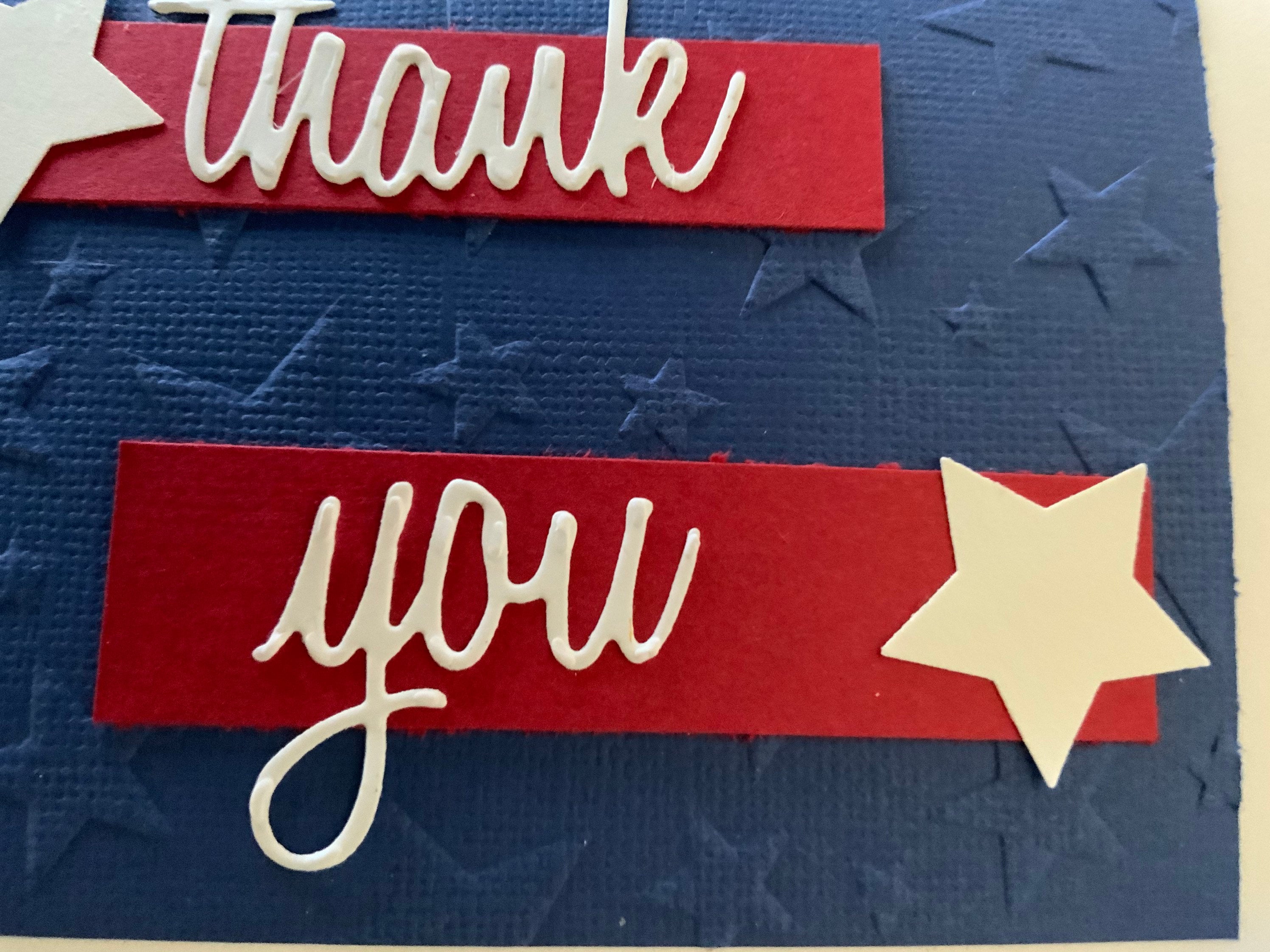 Patriotic Thank You Card - Etsy