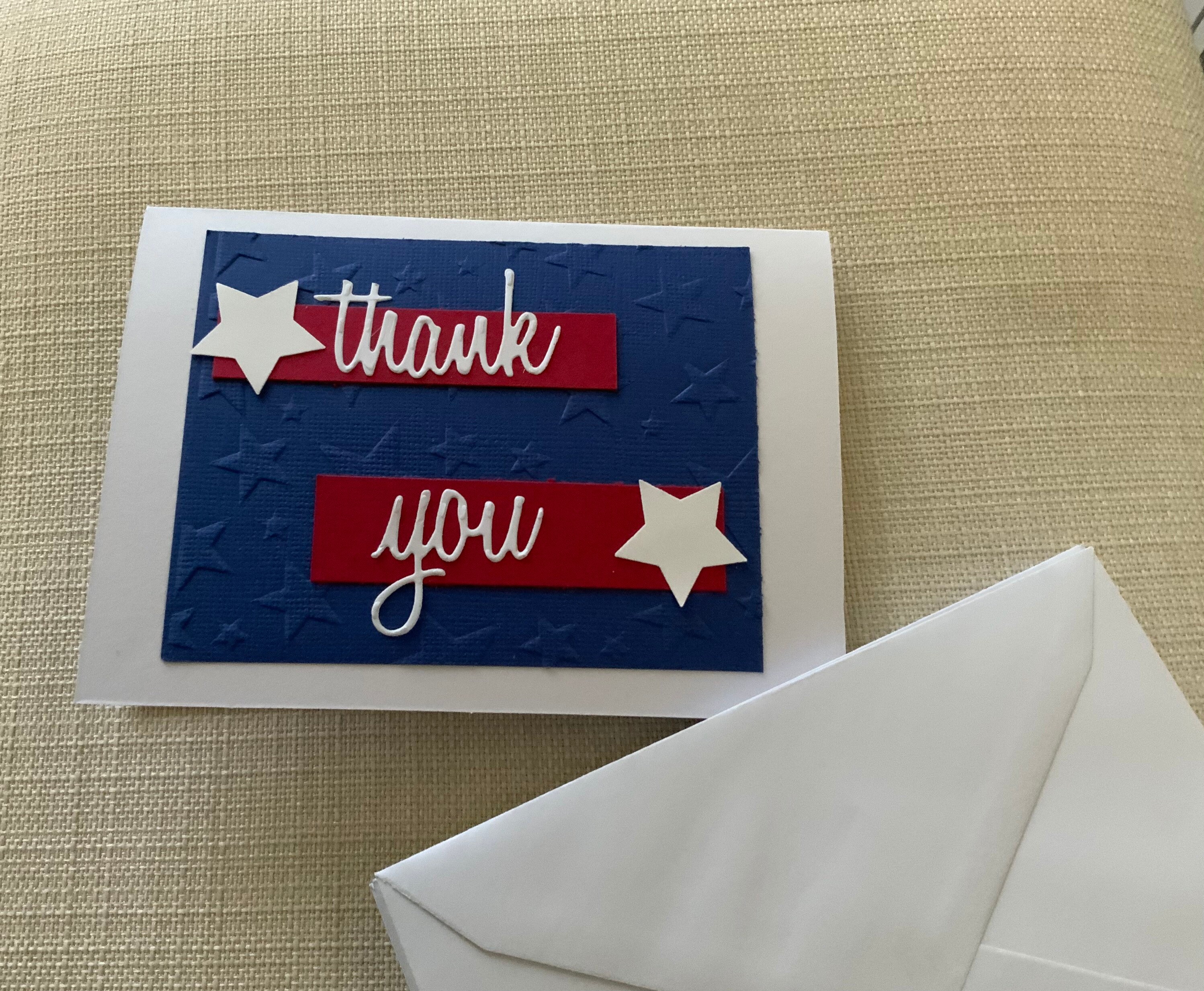 Patriotic Thank You Card - Etsy