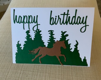 Horse Birthday Card Printable - Etsy