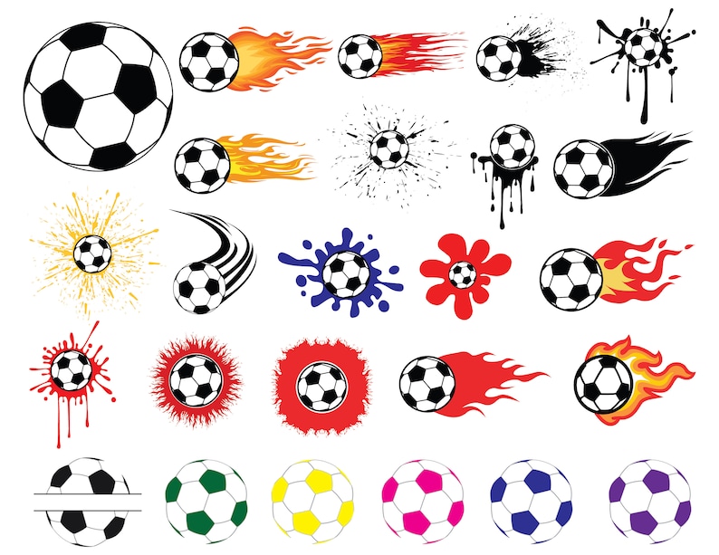 Soccer Ball SVG Bundle: Layered Vector Cut Files (instant Download) - Etsy