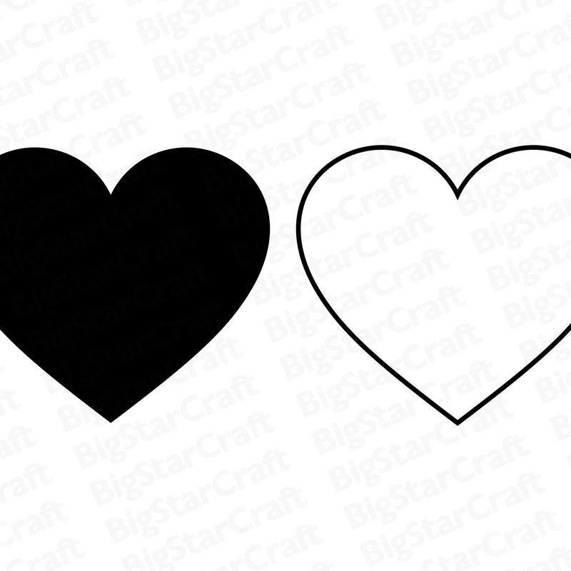 Heart Outline Svg - Etsy