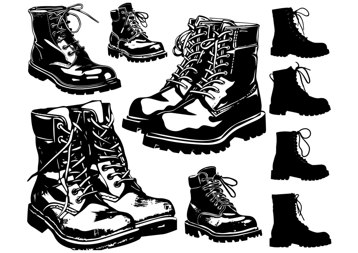 Combat Boots SVG Bundle: Army Boots Cut Files (digital Download) - Etsy