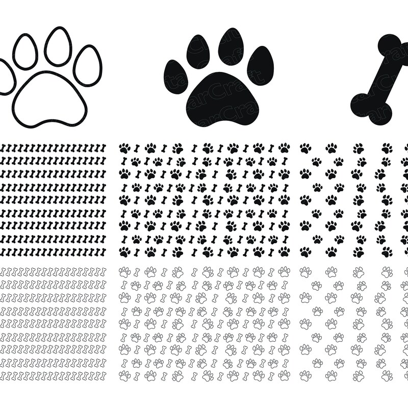 Paw Print Svg - Etsy