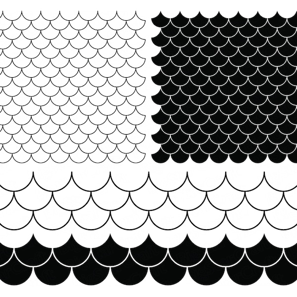 Mermaid Pattern Svg - Etsy
