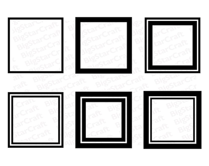 Square Frame Svg, Border Svg, Outline Svg, Png, With Notched Corner ...