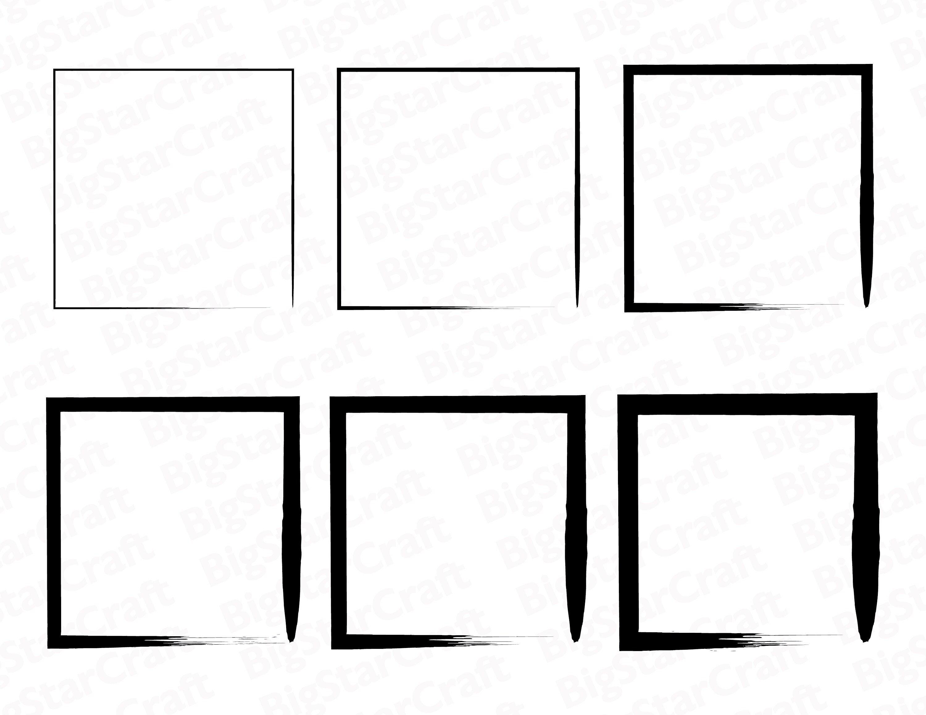 GRUNGE FRAME SVG Bundle 1 Frame Svg Frame Distressed Svg - Etsy