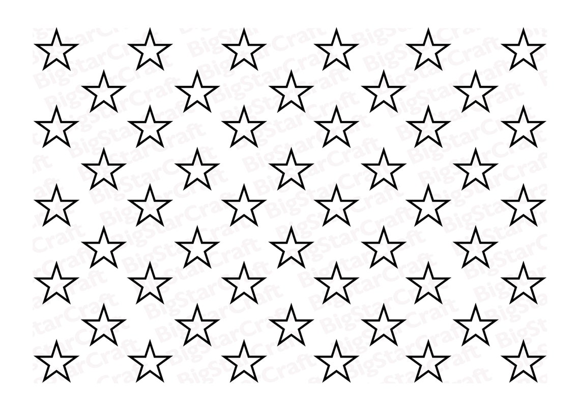 50 STARS SVG, Instant Download, Usa SVG, 50 Stars of United States or ...
