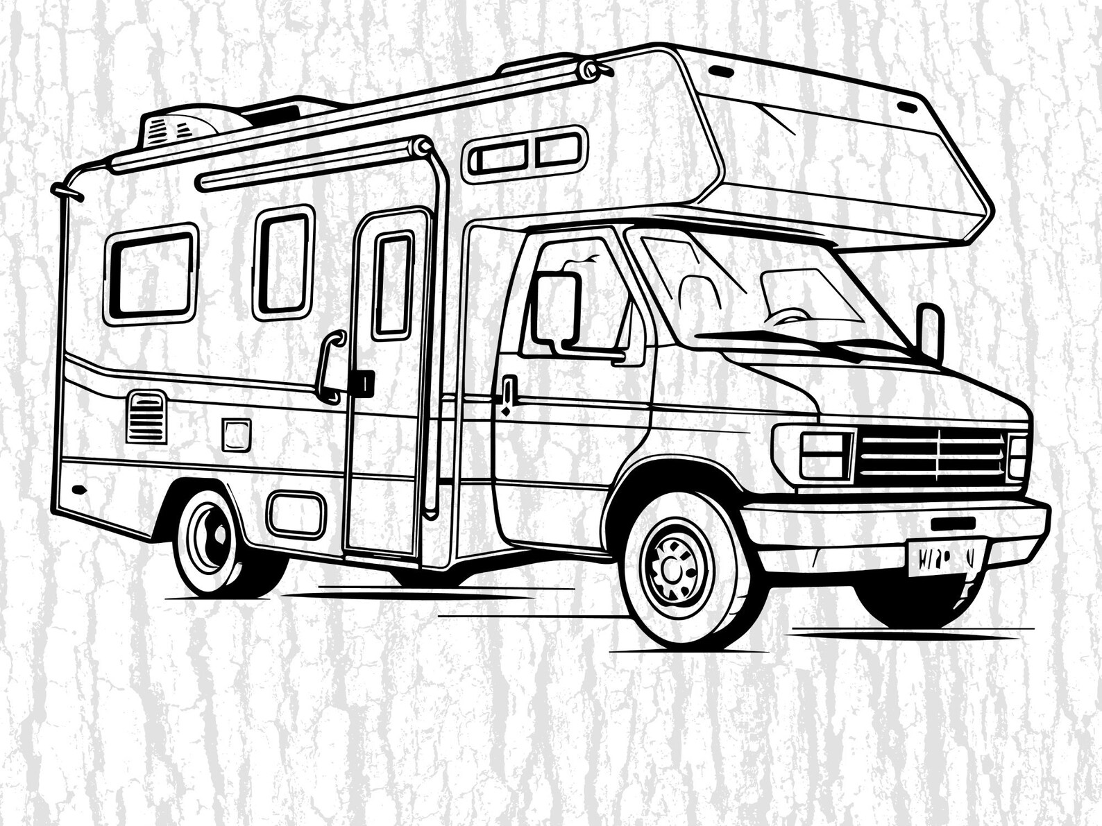 Camper Van SVG File, Digital Download Motorhome Graphic, RV Clipart ...