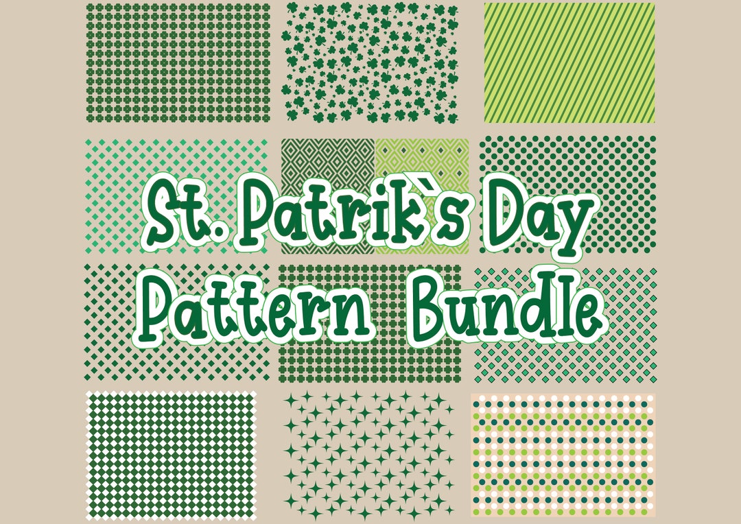 St Patrik Day Pattern SVG Bundle, Lucky Svg, St. Patrick's Day SVG ...