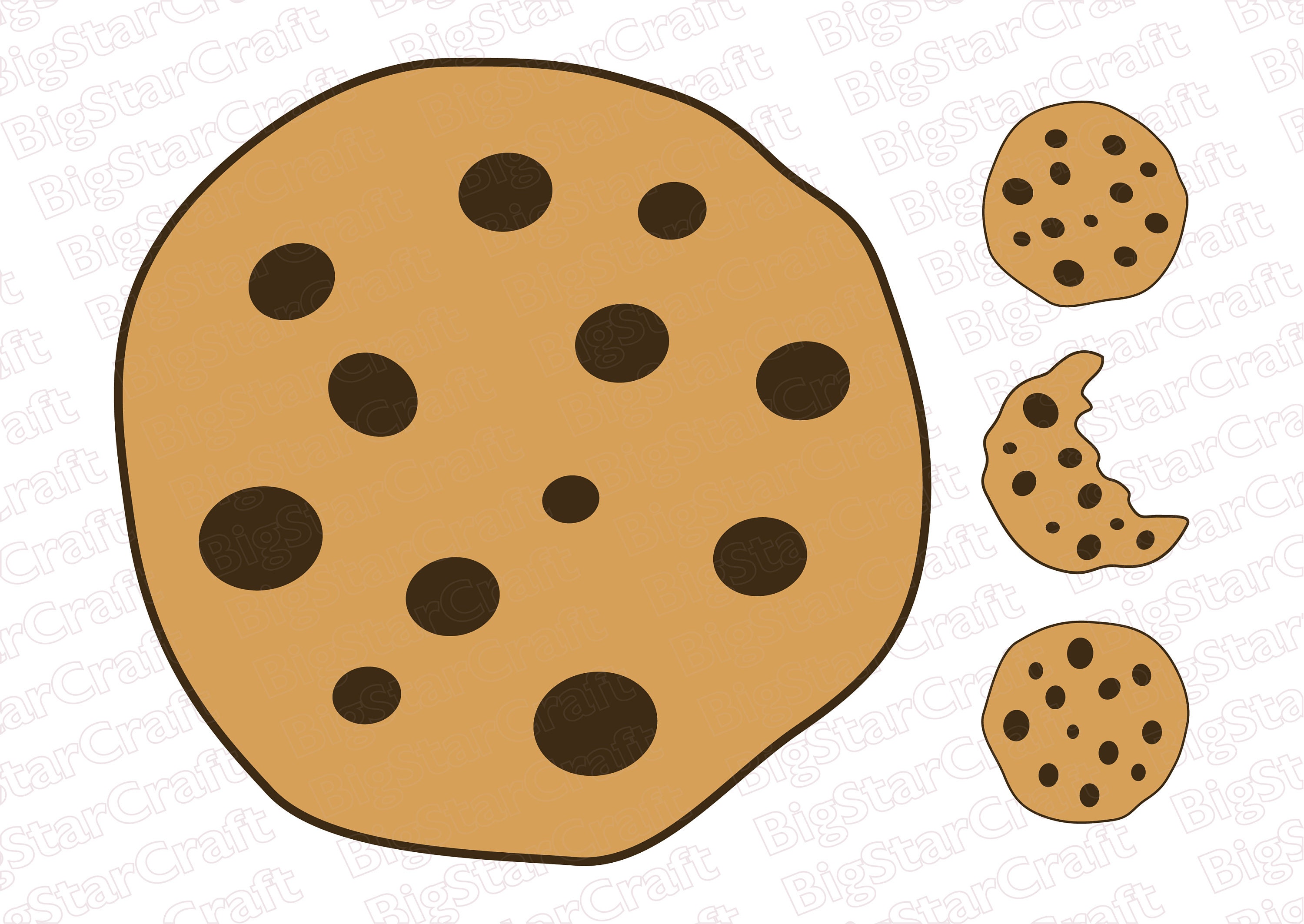 Chocolate Chip Cookie SVG: Crafting Cut File (digital Download) - Etsy