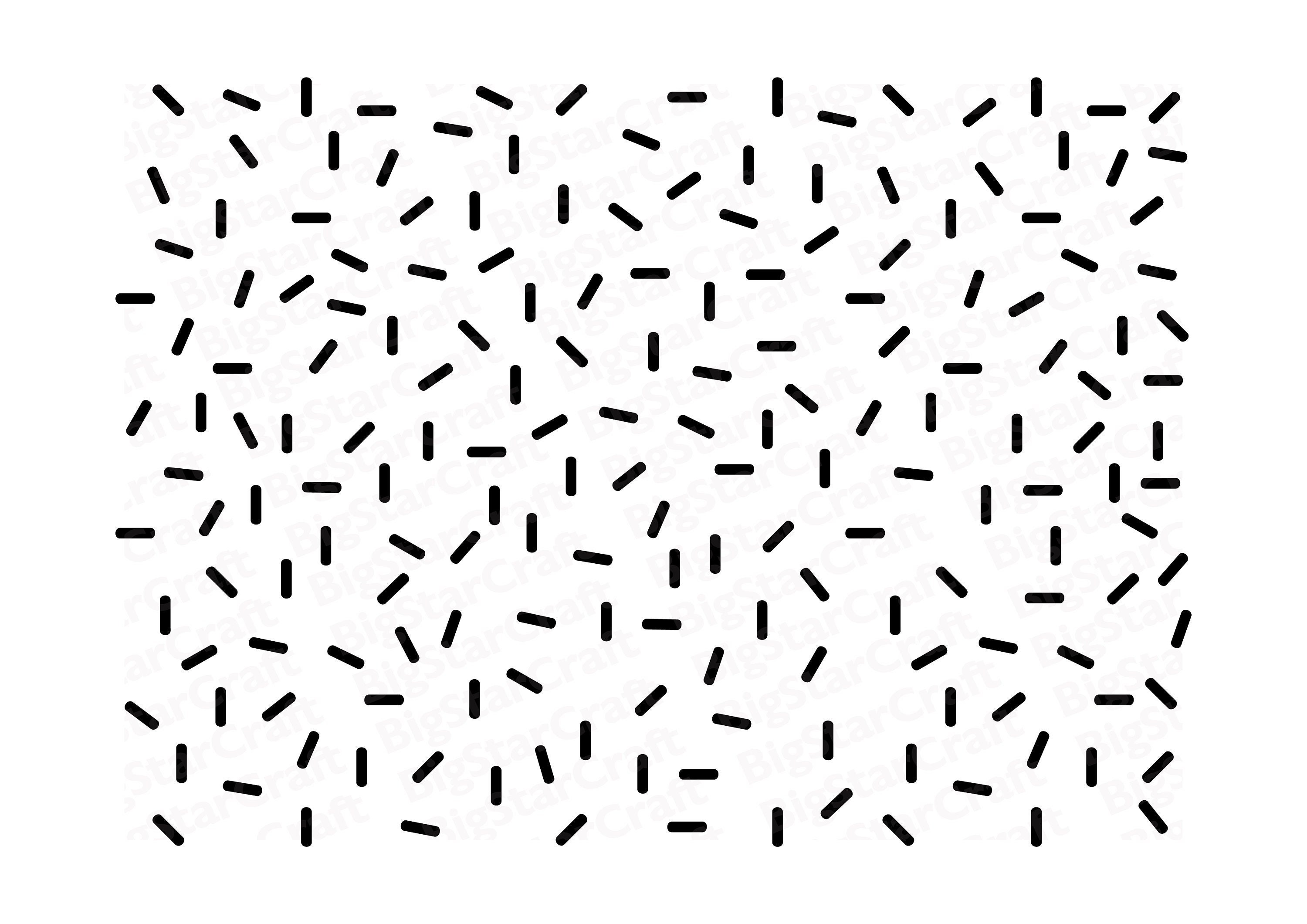 Sprinkles Pattern SVG: Confetti Clipart, Party Border (digital Papers ...