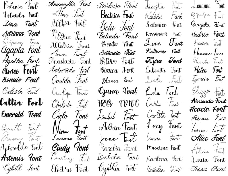 15000 Fonts Bundle: Script, Handwritten, Calligraphy (TTF) - Etsy