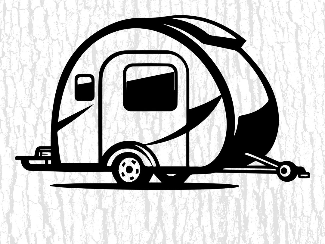 Vintage Camper Clipart, Retro Travel Trailer SVG, PNG Download, Camping ...
