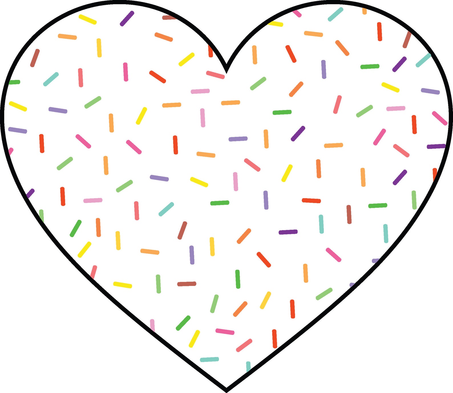 Heart Sprinkle SVG Bundle: Outline Graphics (digital Download) - Etsy