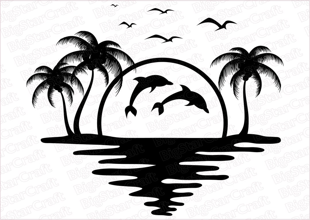 Dolphin Palm Tree Sunset SVG, INSTANT DOWNLOAD, Summer Svg, - Etsy Dolphin Palm Tree Sunset SVG, INSTANT DOWNLOAD, Summer Svg, - Etsy