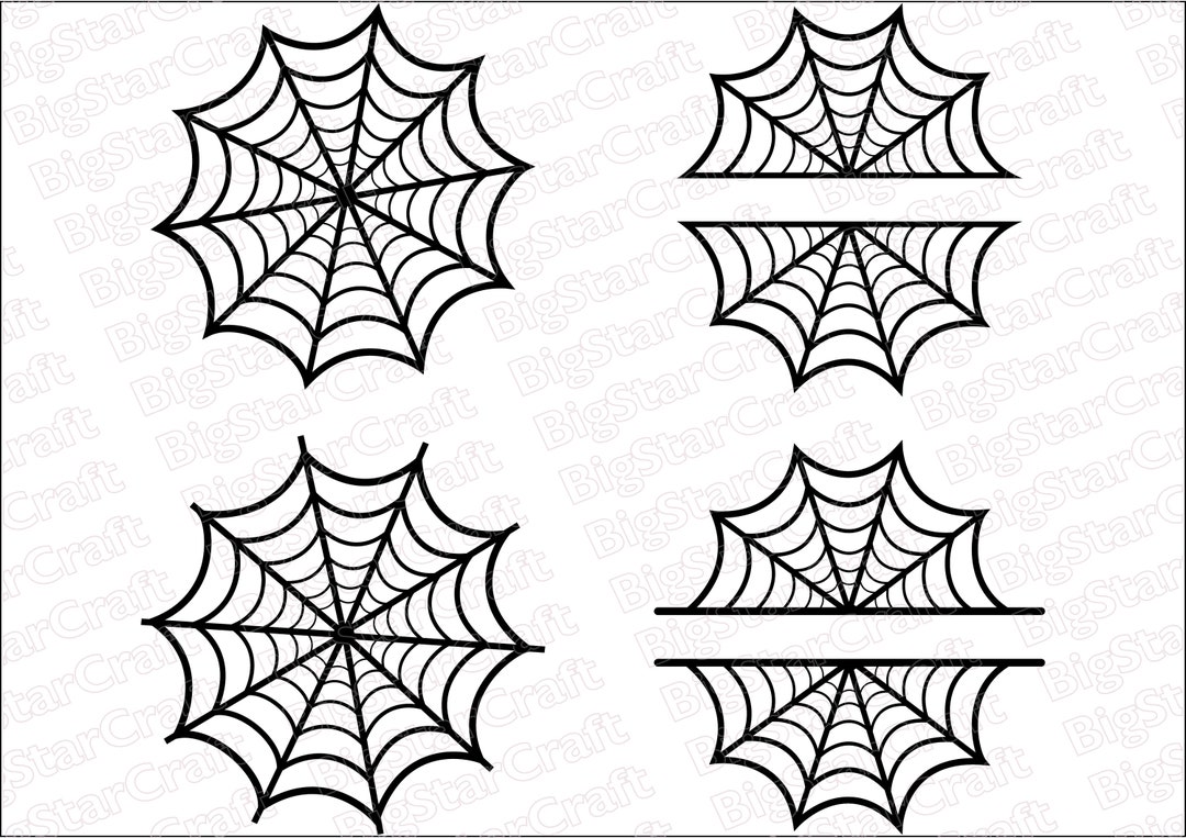 SPIDERWEB SVG, Spiderweb Split SVG, Hallowen Svg, Instant Download ...