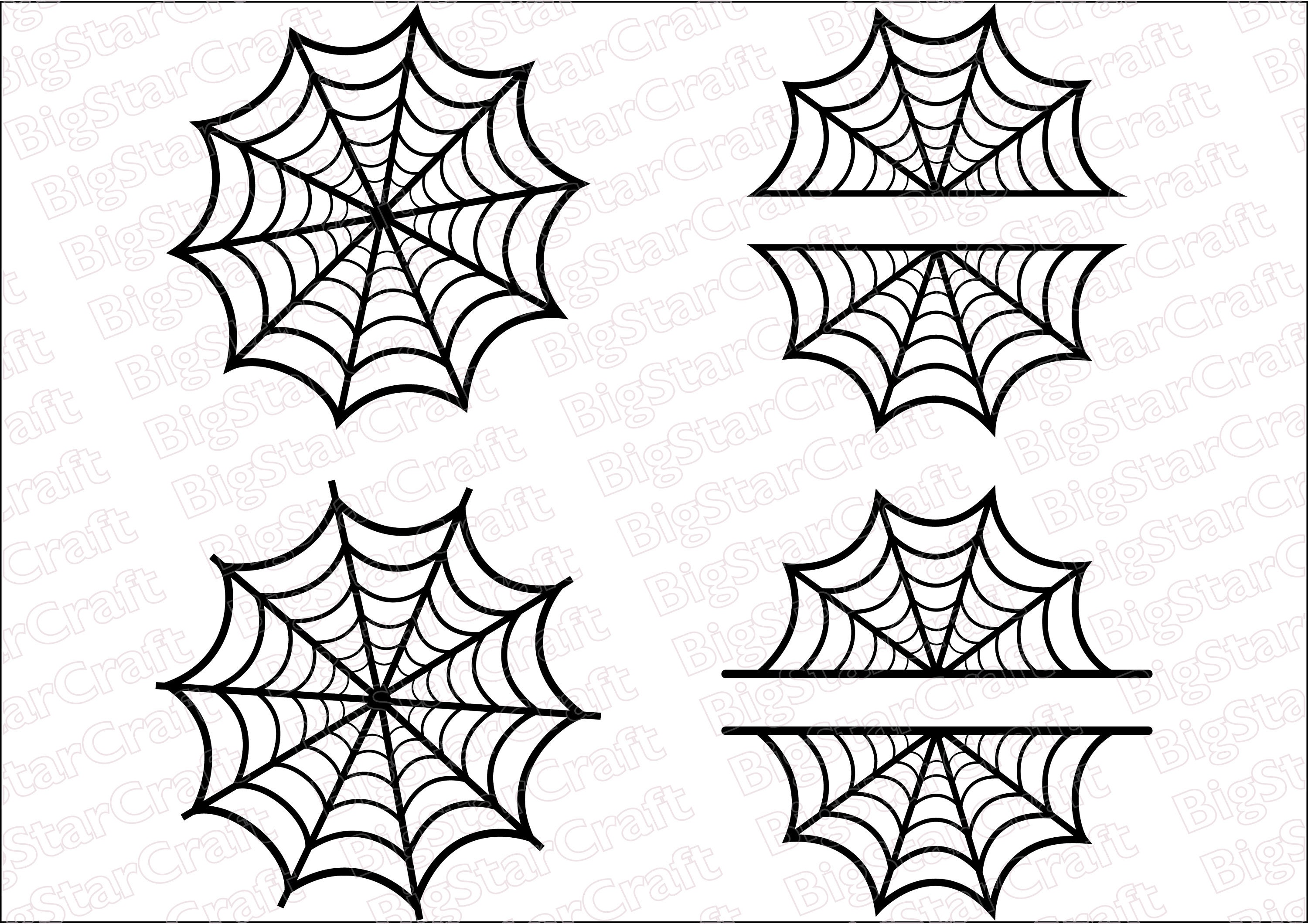 SPIDERWEB SVG Spiderweb Split SVG Hallowen Svg Instant - Etsy