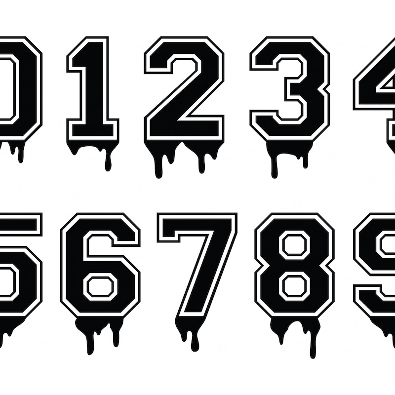 Number Fonts - Etsy