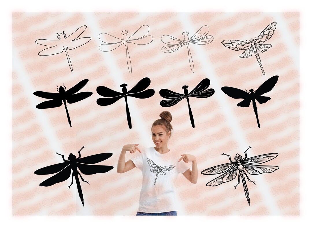 DRAGONFLY SVG Bundle, Instant Download, Digital Download, Dragonfly ...