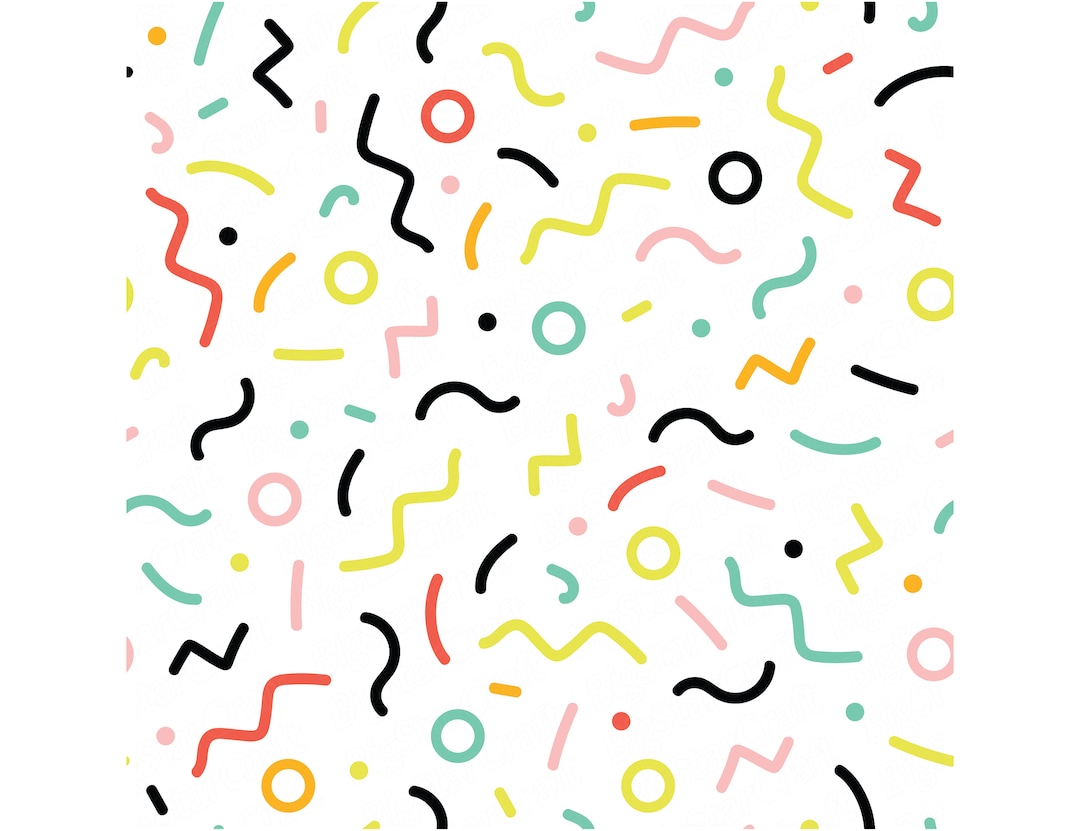 CONFETTI PATTERN SVG, Birthday Party Confetti Svg, Party Confetti Svg ...