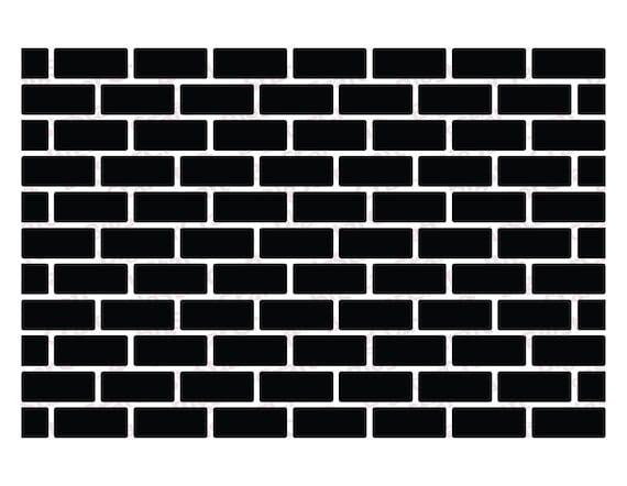 Brick Wall Svg Instant Download Brick Pattern Background Etsy