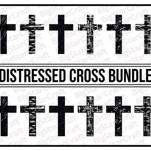 DISTRESSED CROSS SVG Bundle Instant Download Cross Svg - Etsy
