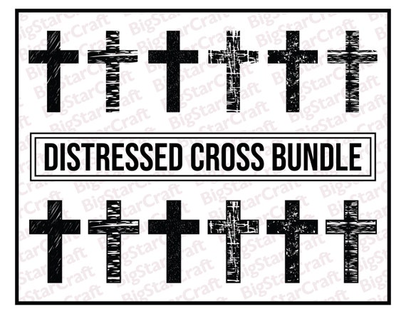 DISTRESSED CROSS SVG Bundle Instant Download Cross Svg - Etsy