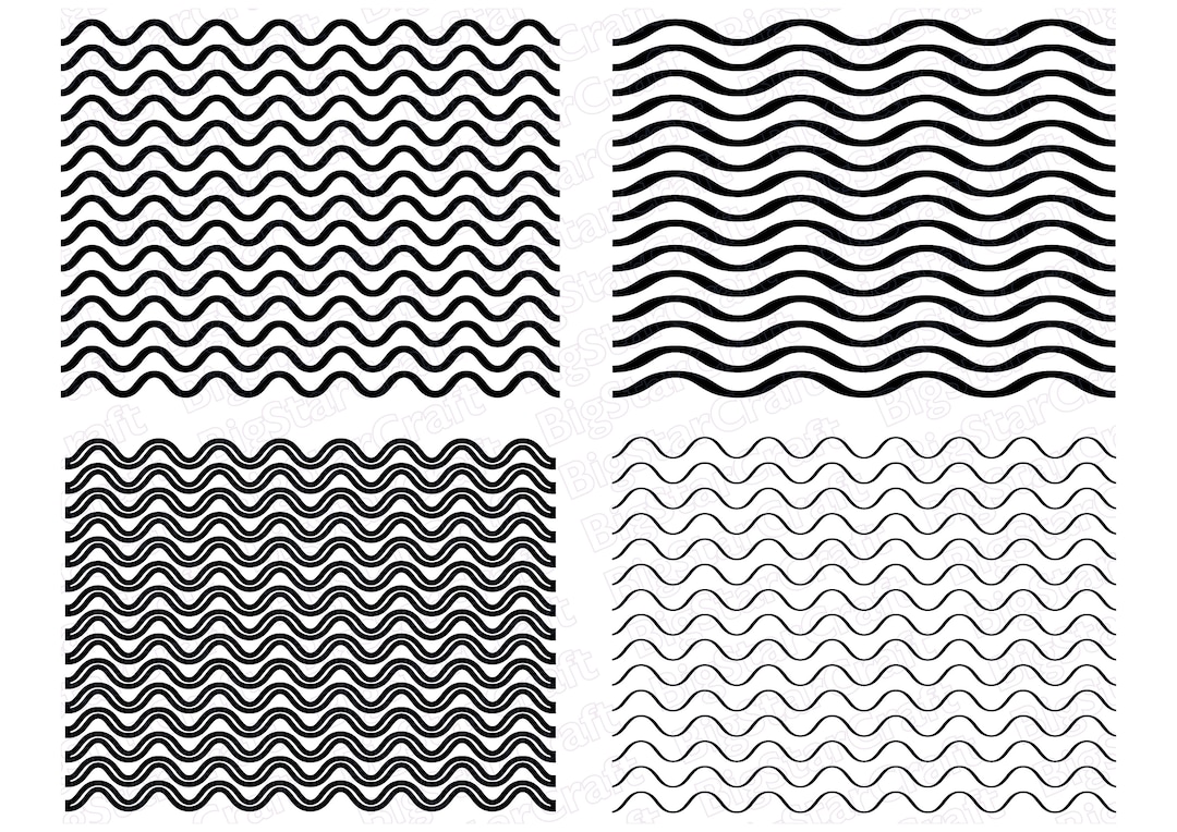 Abstract Zigzag Waves SVG Bundle: Lines Pattern Clipart (digital Files ...